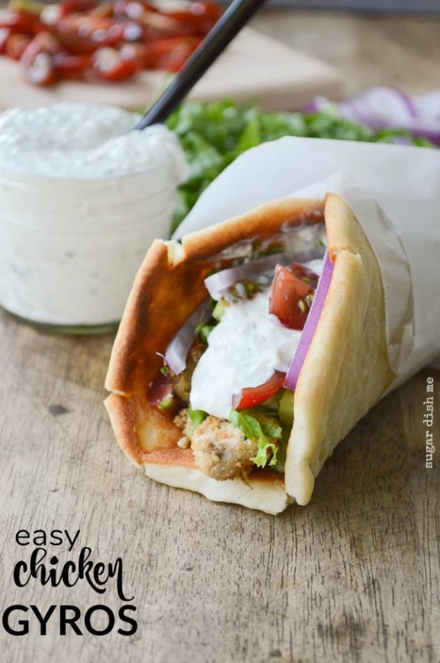 Easy Chicken Gyros - Sugar Dish Me