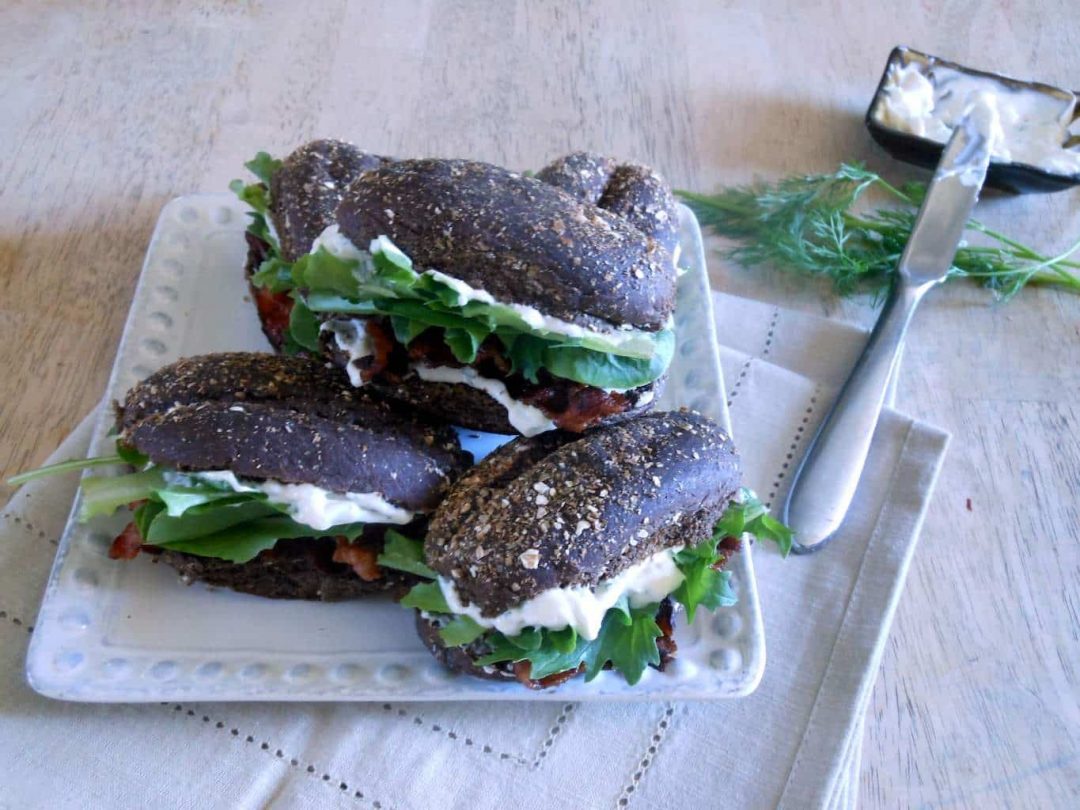 BLT Sliders with Cucumber Dill Sandwich Spread - Sugar Dish Me