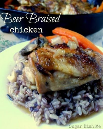 Beer Braised Chicken - Sugar Dish Me