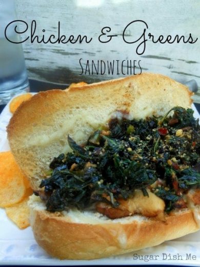 Chicken and Greens Sandwich - Sugar Dish Me