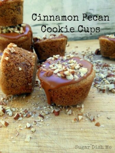 Cinnamon Pecan Cookie Cups - Sugar Dish Me