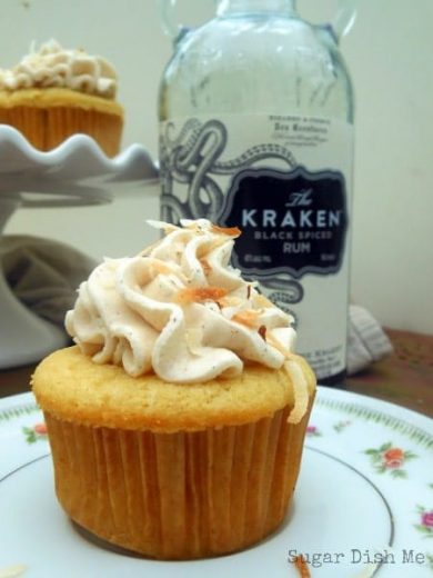 Spiced Rum Cupcakes with Boozy Buttercream - Sugar Dish Me