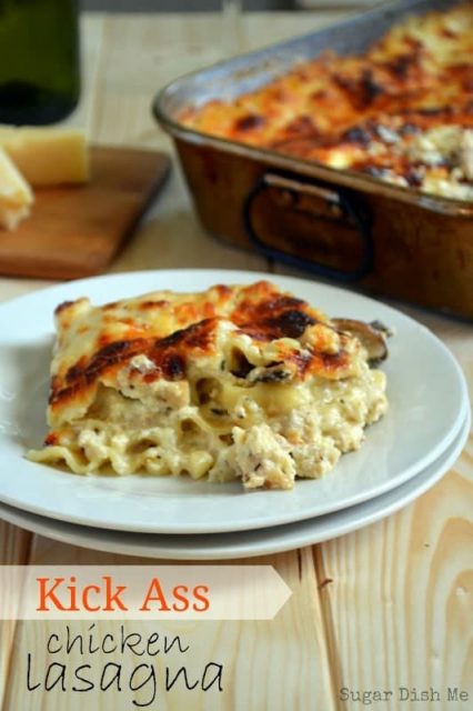 Kick Ass Chicken Lasagna - Sugar Dish Me