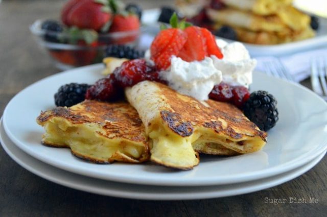 Berry Blintz Breakfast Enchiladas - Sugar Dish Me