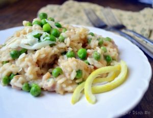 Creamy Lemon Risotto with Spring Peas - Sugar Dish Me