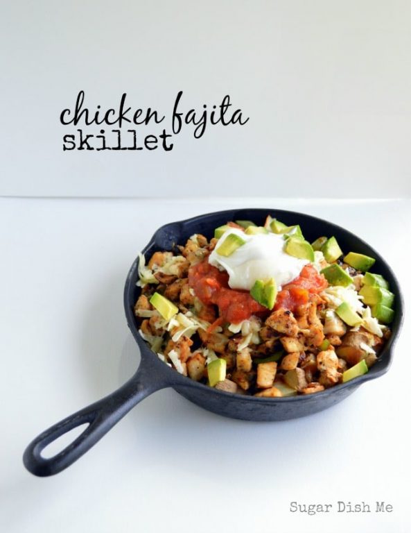 Chicken Fajita Breakfast Skillet - Sugar Dish Me