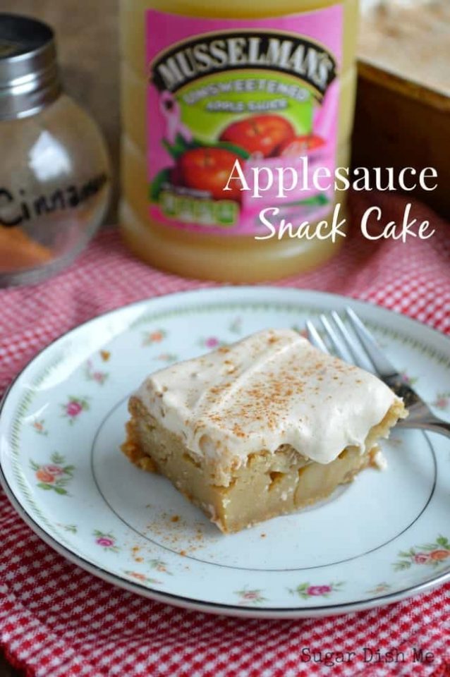 Applesauce Snack Cake - Sugar Dish Me
