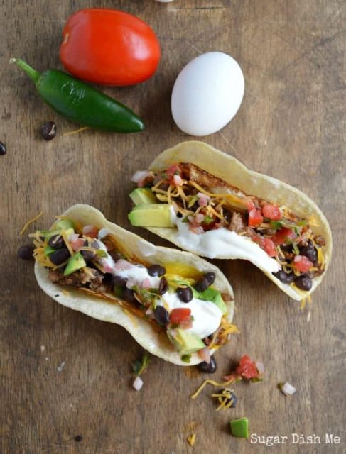 Sausage and Egg Breakfast Tacos - Sugar Dish Me