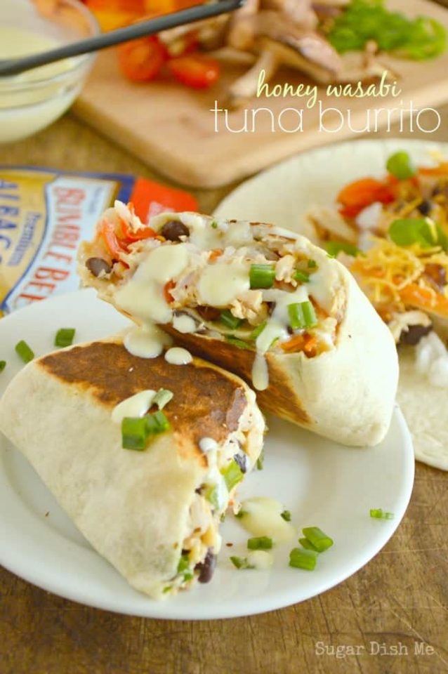 Honey Wasabi Tuna Burrito - Sugar Dish Me