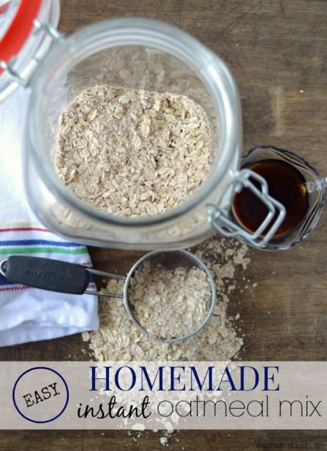 Homemade Instant Oatmeal Mix - Sugar Dish Me