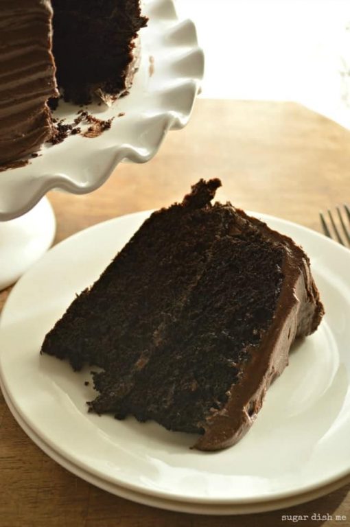 Sour Cream Fudge Cake - Sugar Dish Me