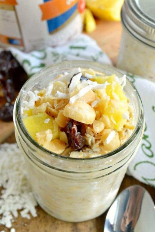 Hawaiian Overnight Oats - Sugar Dish Me