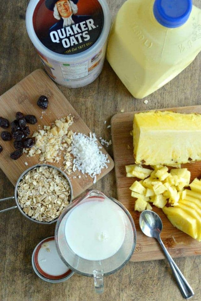 Hawaiian Overnight Oats - Sugar Dish Me