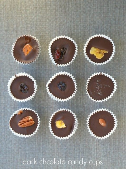 Dark Chocolate Candy Cups - Sugar Dish Me