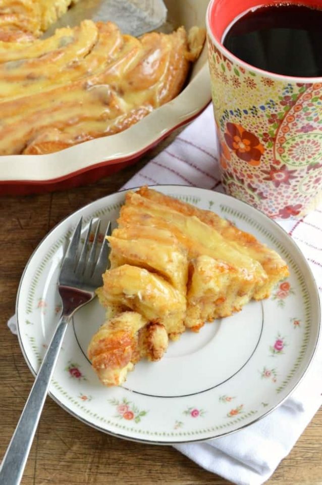 Sweet Roll Pie with Orange Glaze - Sugar Dish Me