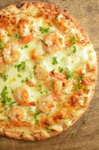 Shrimp Scampi Flatbread - Sugar Dish Me