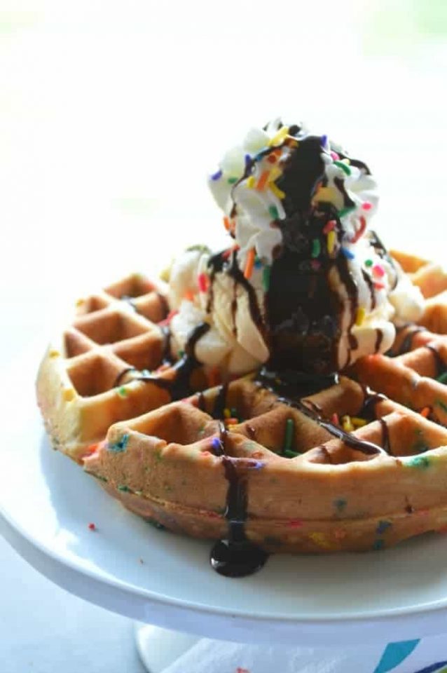 Funfetti Waffles - Sugar Dish Me