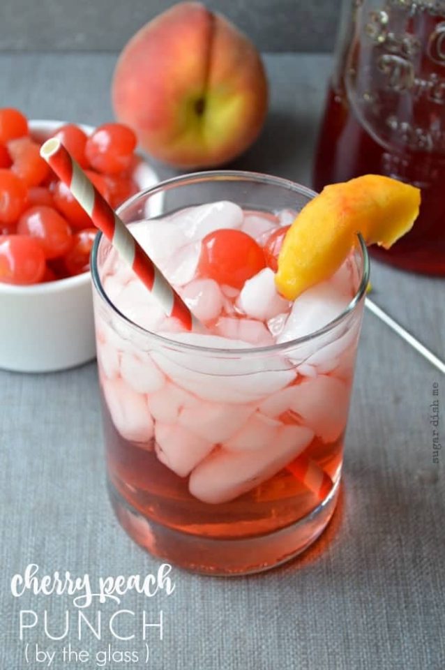 Cherry Peach Punch by the Glass - Sugar Dish Me