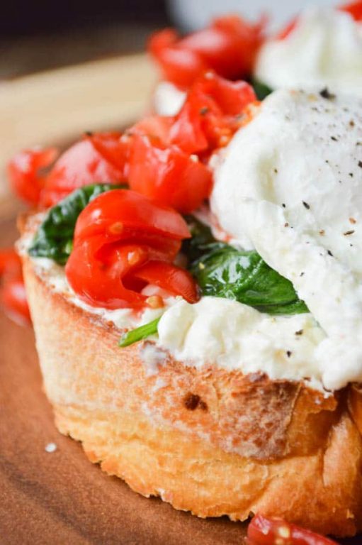 Whipped Feta Breakfast Crostini - Sugar Dish Me