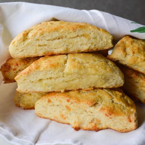 Garlic Herb and Cheddar Scones - Sugar Dish Me
