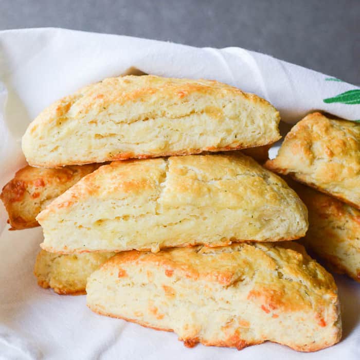 Garlic Herb and Cheddar Scones - Sugar Dish Me