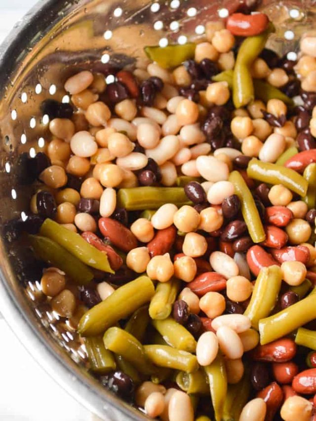 The Best Easy 5 Bean Salad - Sugar Dish Me